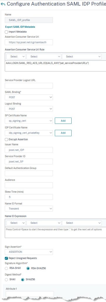Using Citrix NetScaler ADC as a SAML IDP and SAML SP – Just an other ...